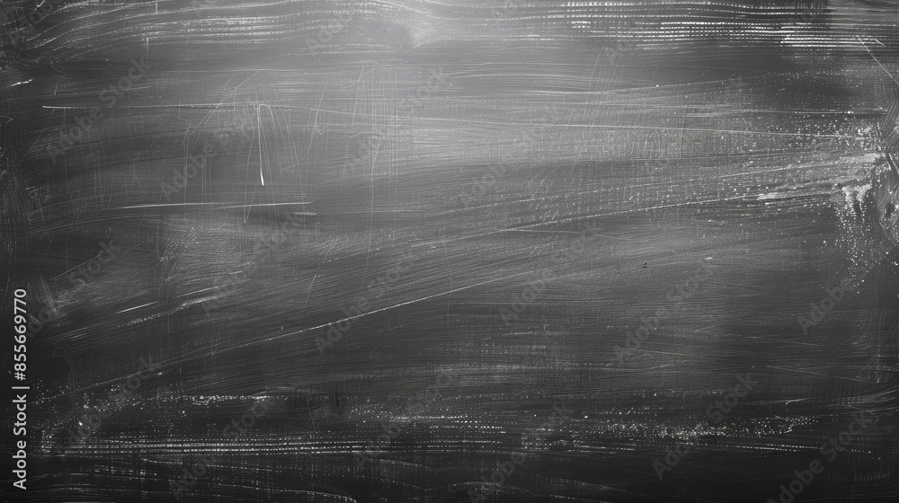 Gray rustic blank chalkboard background in school setting with copy ...