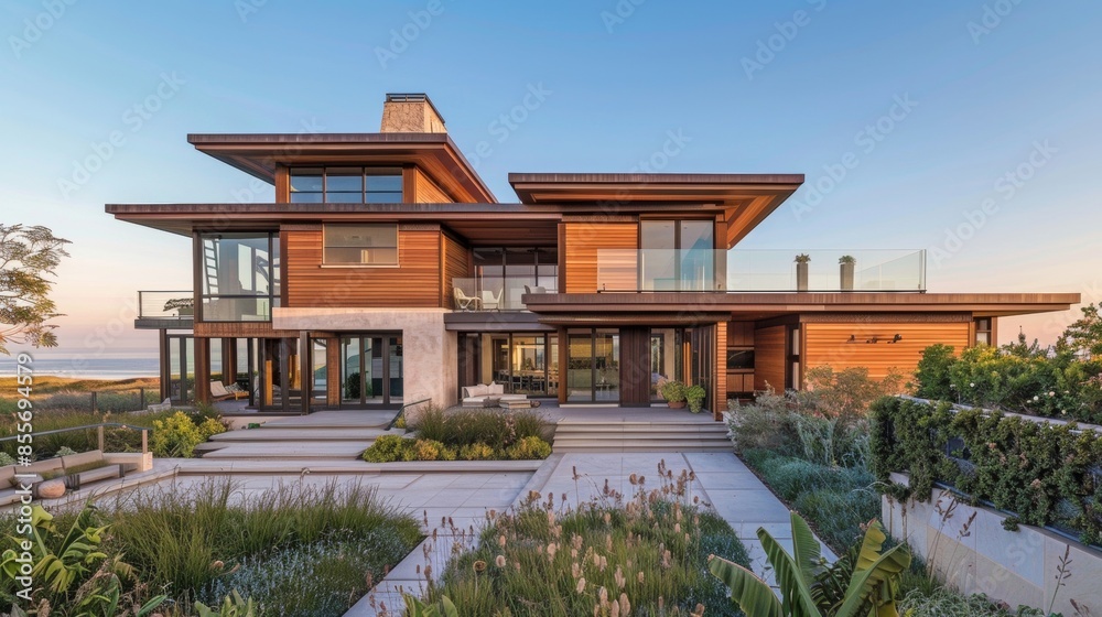Discover the essence of modern oceanfront living with this stunning ...