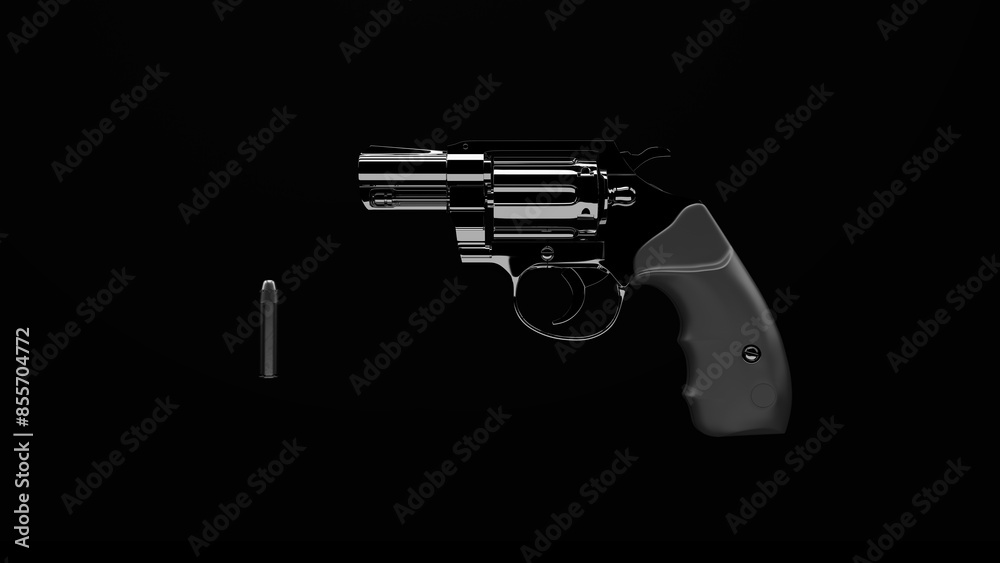 Double action revolver firearm Russian roulette game of chance bullet ...