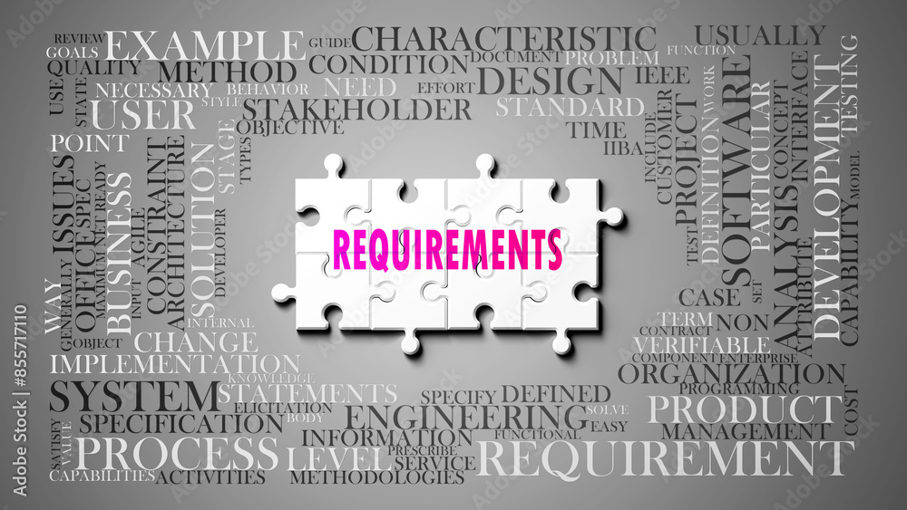 Requirements as a complex subject, related to important topics ...