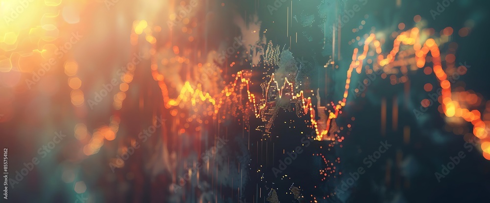 Stock market graph with a sudden surge in values. Stock Illustration ...