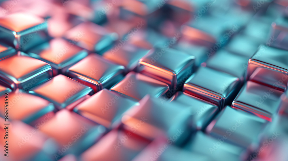 A mesmerizing labyrinth of interconnected cubes, gradually shrinking in ...