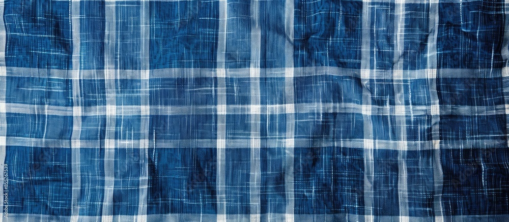 Blue picnic cloth pattern wallpaper background.Kitchen menu backdrop ...