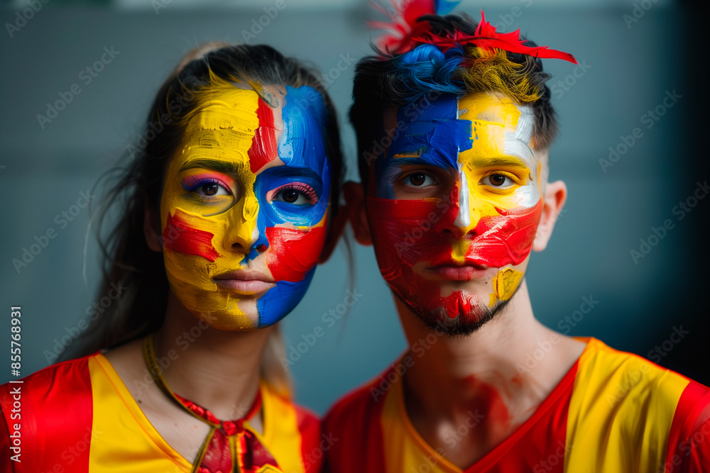 Conmebol Copa América 2024. a couple fan of the soccer team with your ...