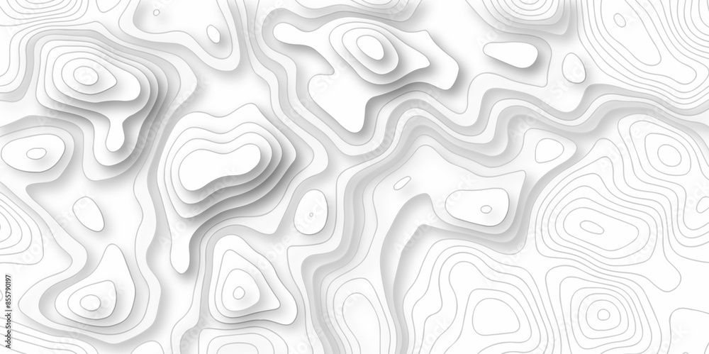 Lines Topographic contour lines vector map seamless pattern. Geographic ...