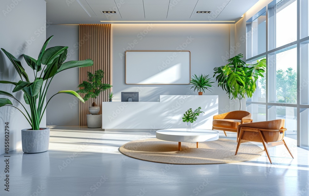 Medical beauty shop reception desk design, private clinic reception ...