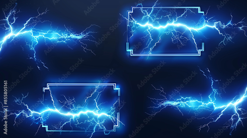 Electric frames with a lightning effect, available in rectangular and ...