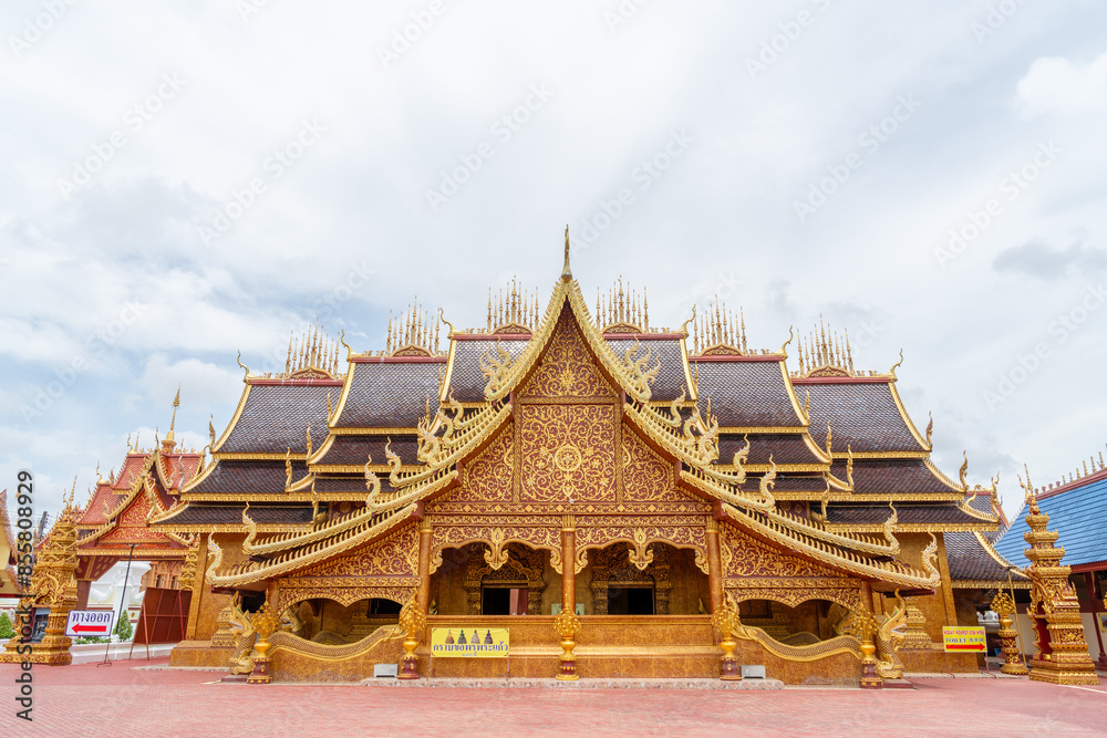 Póster Wat Phiphat Mongkhon, a tourist attraction in Sukhothai, a ...