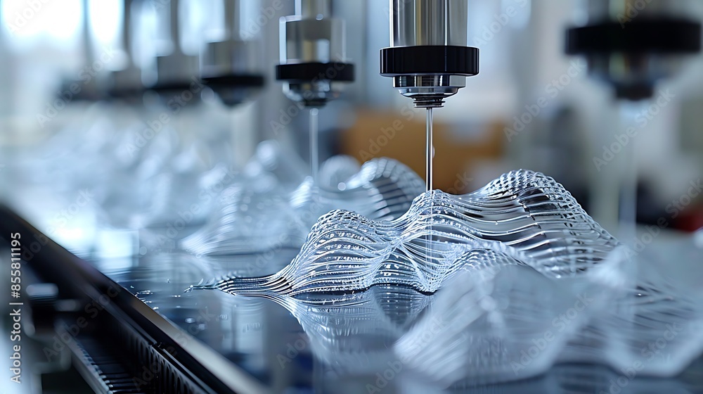 Vibrating string wave patterns in a physics demonstration setup. The ...