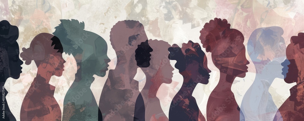 Multi ethnic and gender with diverse cultural profiles pop art ...