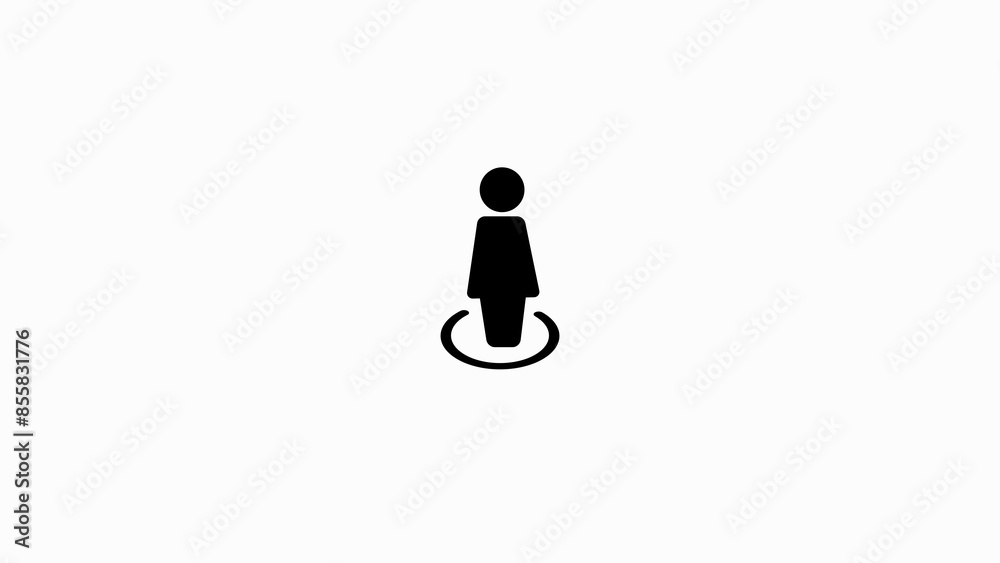 Standing man location pin icon animation, Person location icon, Exact ...