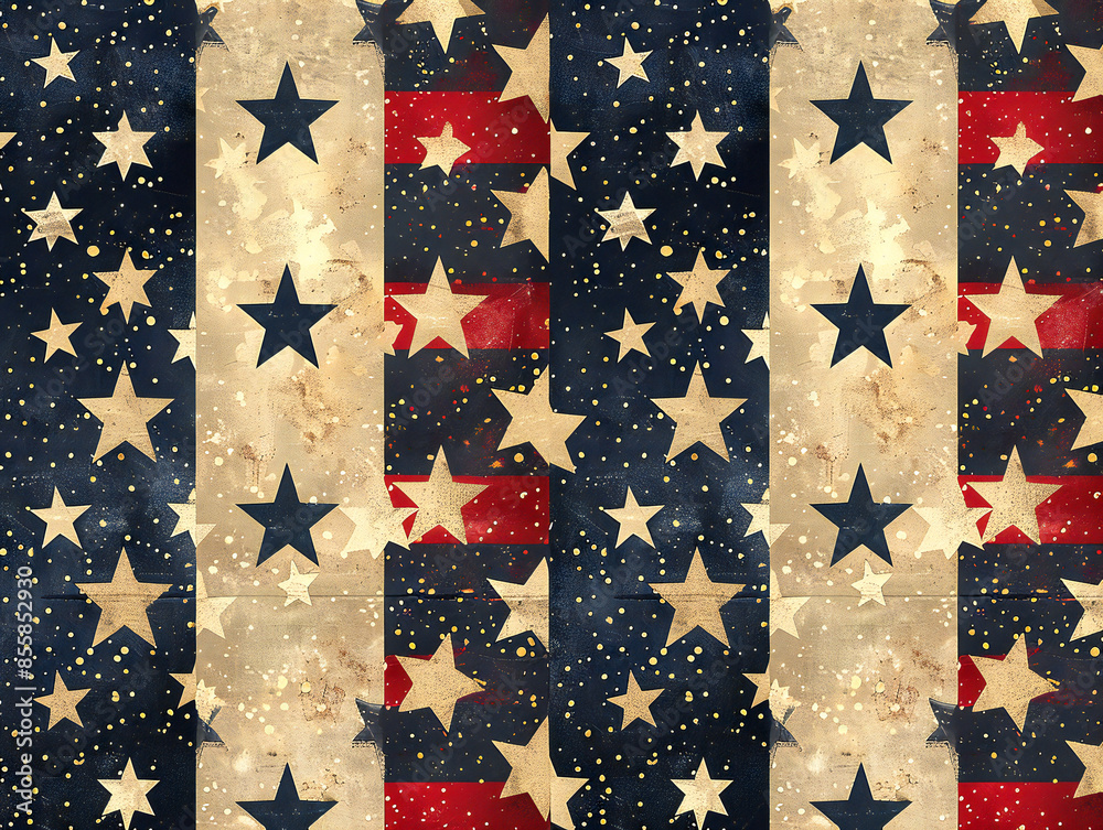 4th of July Patriotic Digital Paper. American textures and backgrounds ...