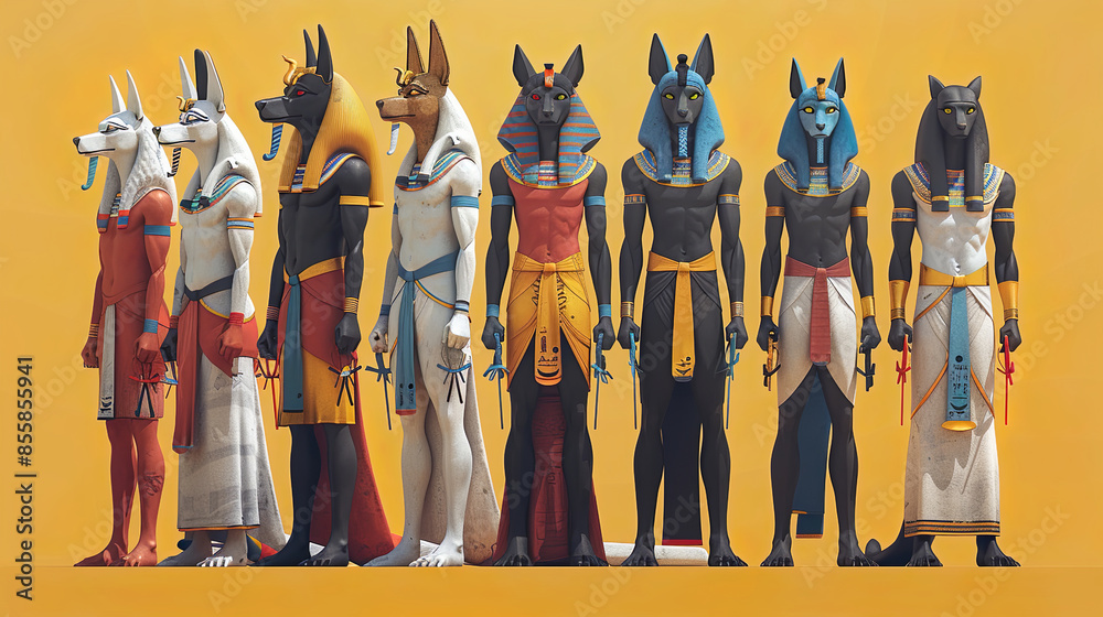 ภาพประกอบสต็อก Anubis Ancient Egyptian dog-headed god of death, the ...