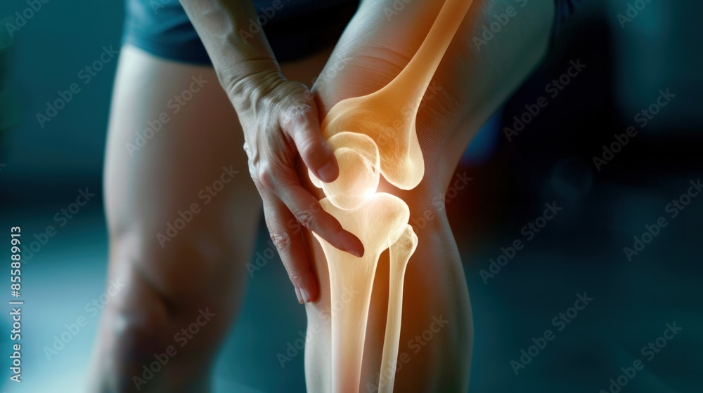 X-ray Anatomy Of The Knee Joint And Human Leg. Joint Pain, Arthritis ...