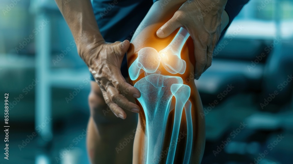 X-ray Anatomy Of The Knee Joint And Human Leg. Joint Pain, Arthritis ...