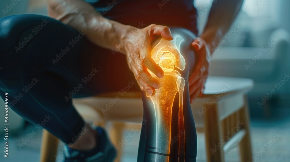 X-ray Anatomy Of The Knee Joint And Human Leg. Joint Pain, Arthritis ...