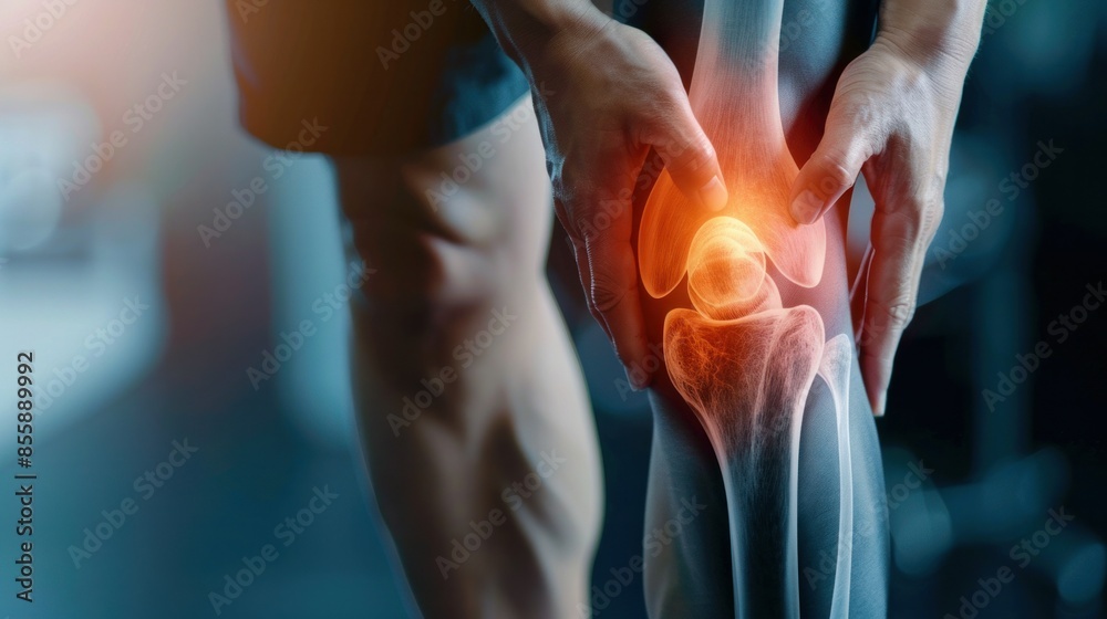 X-ray Anatomy Of The Knee Joint And Human Leg. Joint Pain, Arthritis ...