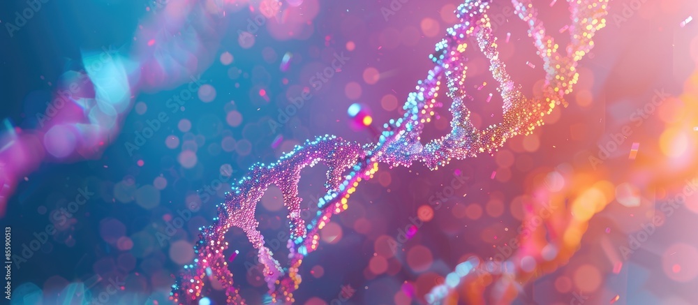 DNA replication. DNA molecules. DNA double helix process. Copy space ...