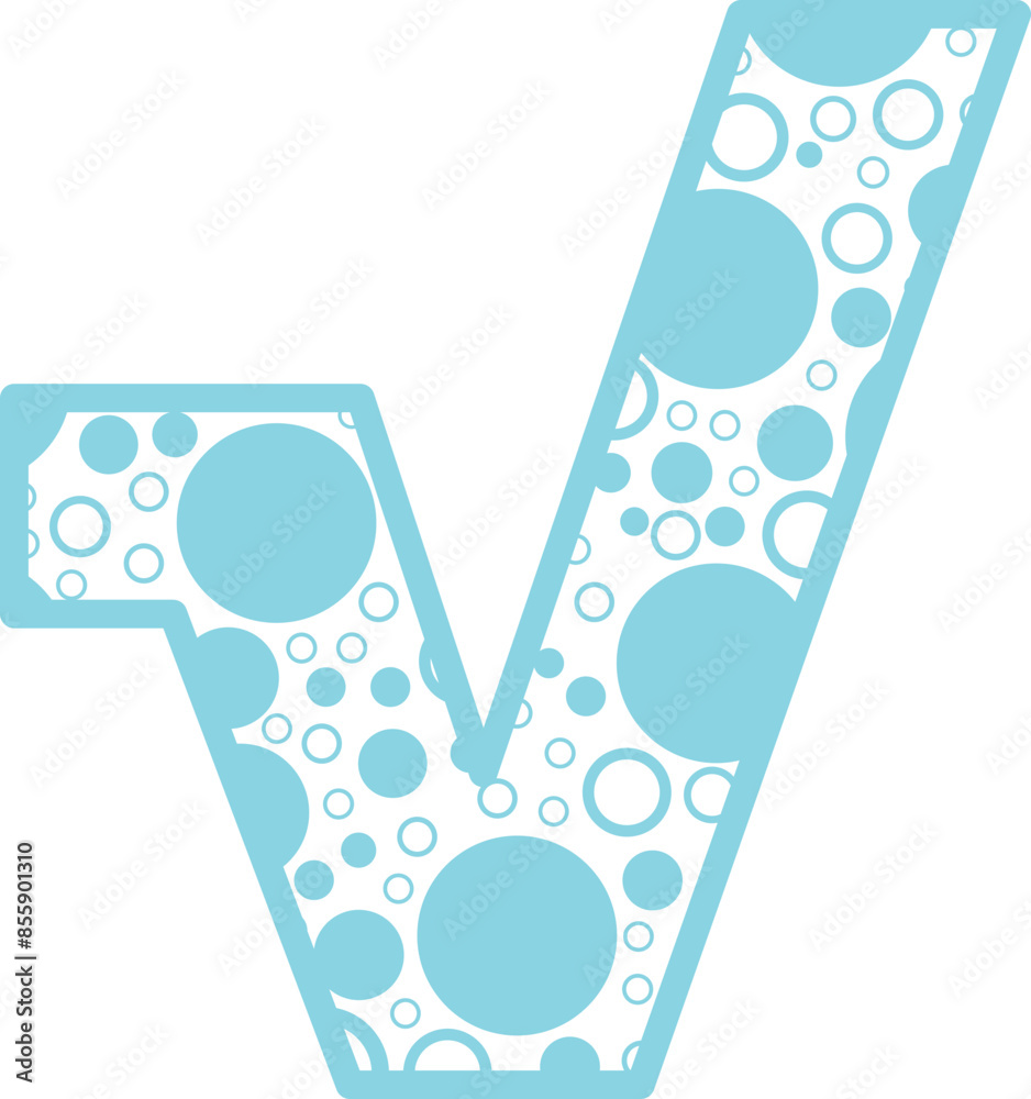 Bubble English font vector shape Stock Vector | Adobe Stock