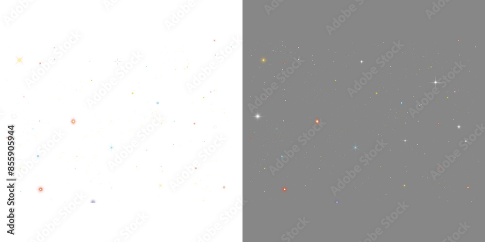 Moon, star, stars, sparkles, falling star, isolated on transparent ...