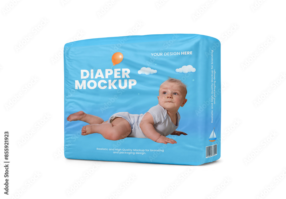 Diaper Mockup Stock Template | Adobe Stock