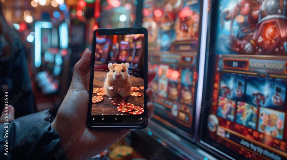 Hamster Kombat telegram bot on smartphone screen. Hamster Kombat is a ...
