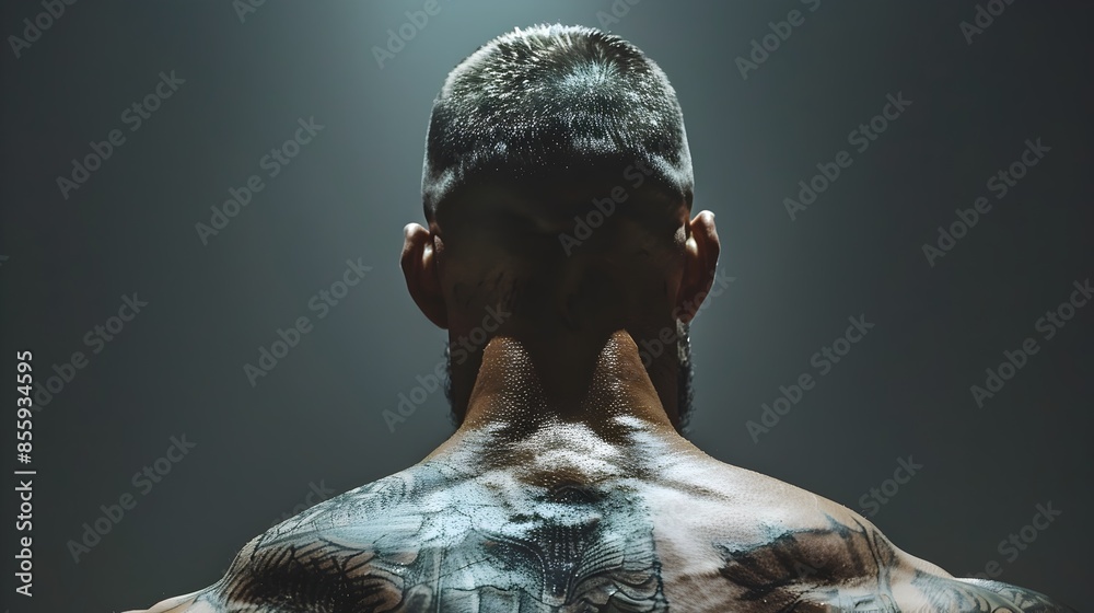 Powerful Bodybuilder s Broad Shoulders and Chiseled Physique Showcasing ...