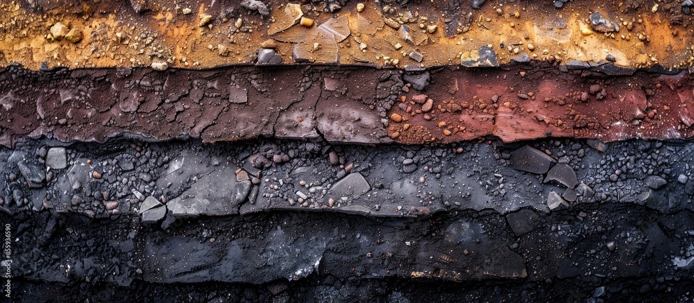 Form of soil layers,its colour and textures,texture layers of earth ...