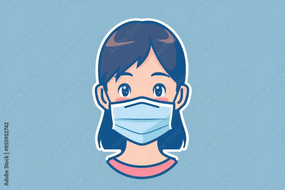 Wear Face Mask Please Sign. Printable A4 Sticker for Virus Sanitary ...