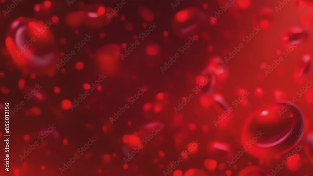 red blood cells in a blue background. Concept of chaos and disorder, as ...