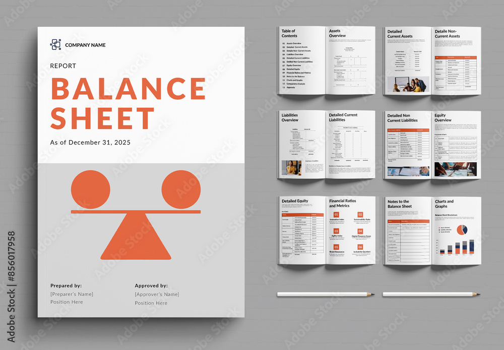 Balance Sheet Template Stock Template | Adobe Stock