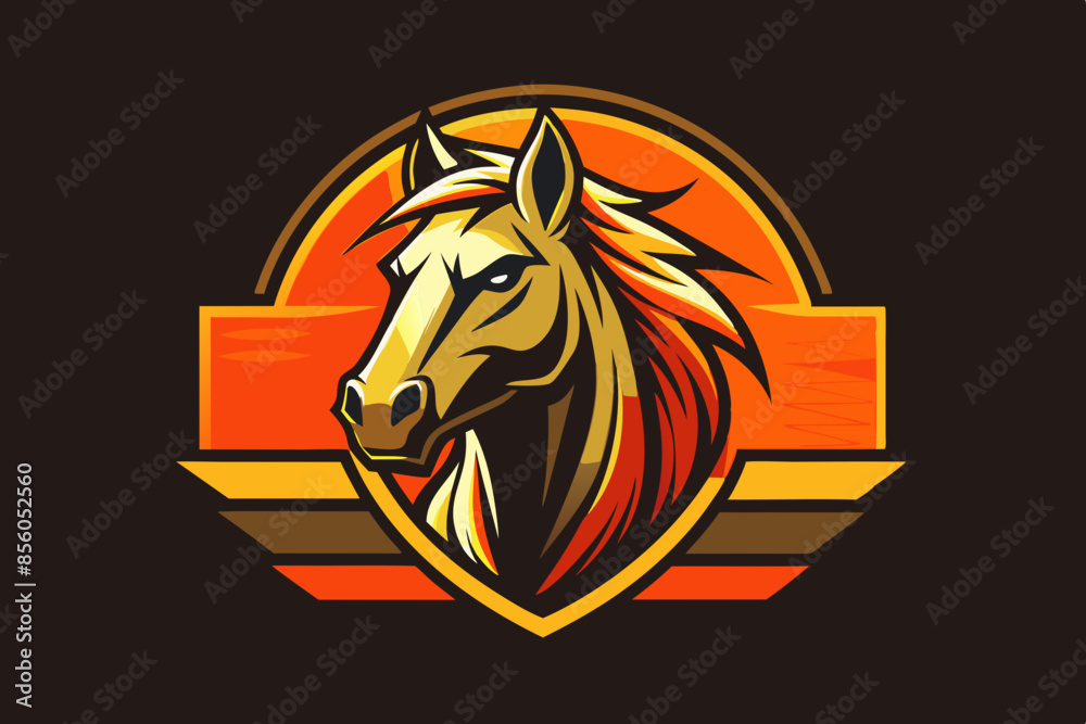 horse face logo vector illustration Stock Vector | Adobe Stock