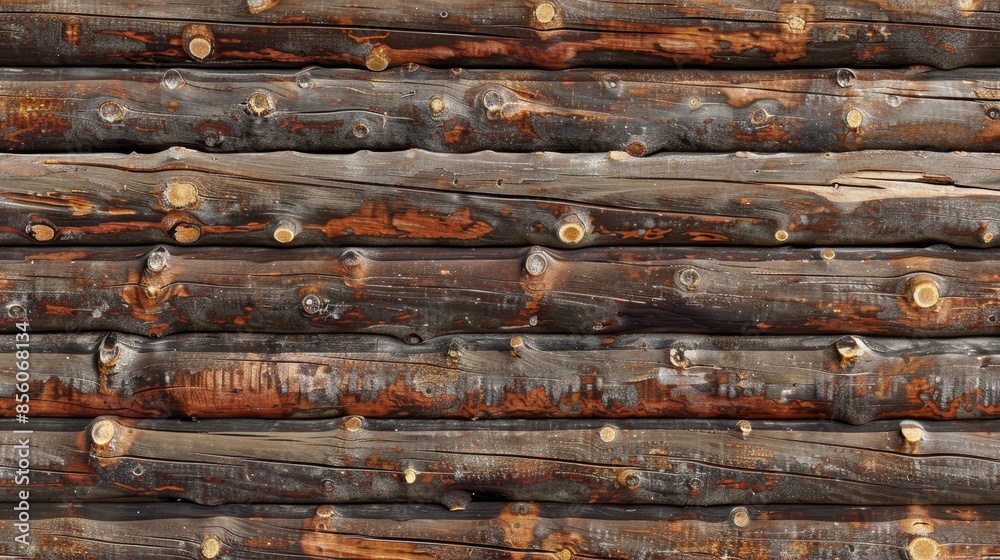 High-resolution tileable wood cabin wall background texture with rustic ...