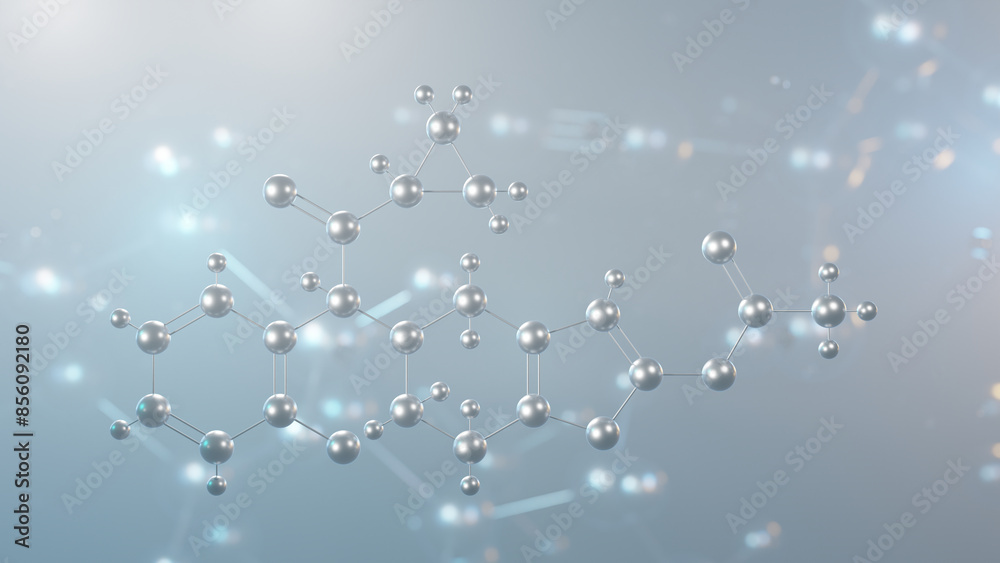 prasugrel molecular structure, 3d model molecule, effient, structural ...