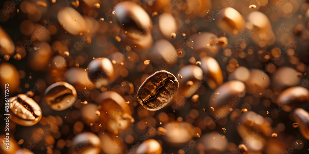 Fresh roasted coffee beans falling cinematic background wallpaper ...