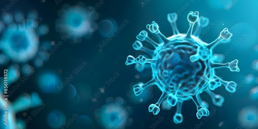 Visual representation of immune system battling virus for medical ...