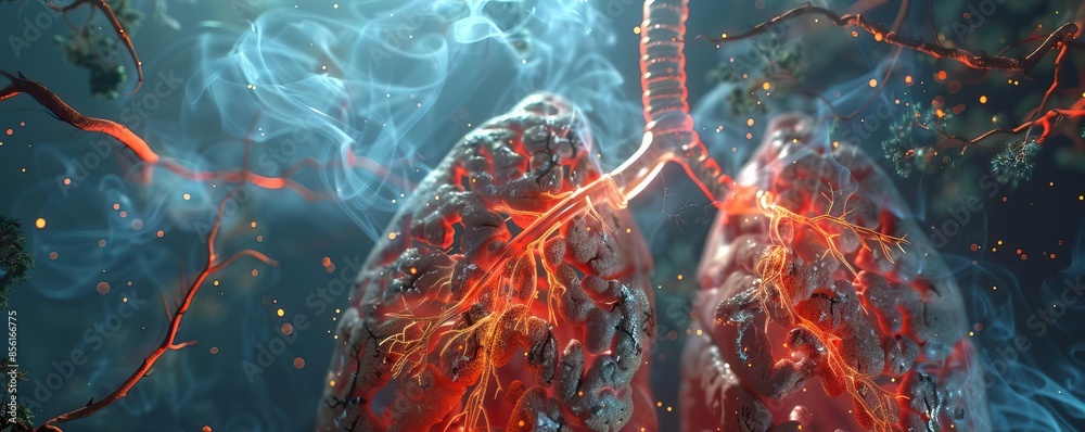 An educational diagram displaying the health risks of nitrogen dioxide ...