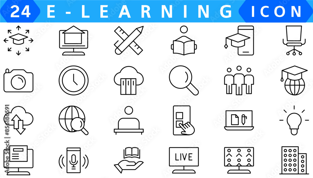 Set of 24 Core Values web icon set in line style. Innovation, integrity ...