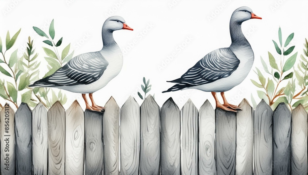 Seamless border fence made of white gray, boards with a wood texture ...