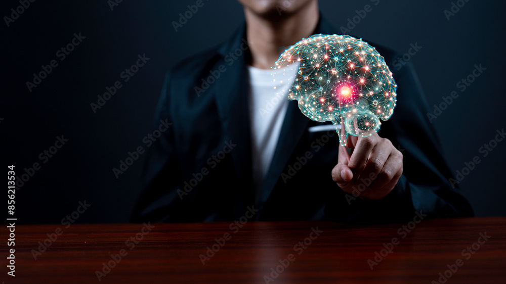 Artificial intelligence AI, deep machine learning, neural networks, and ...