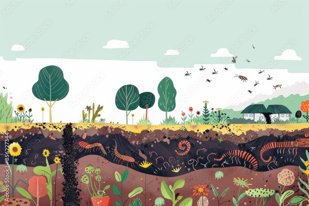 soil health regeneration - microbes, earthworms working together to ...