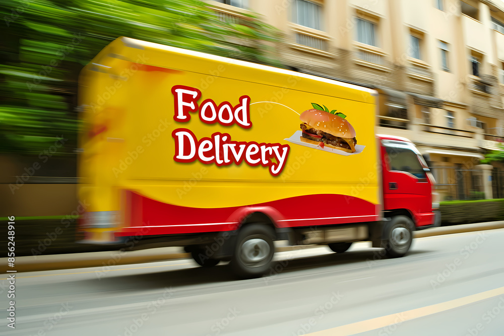 Food Delivery Template Design, Online Food Delivery Layout, Restaurant ...