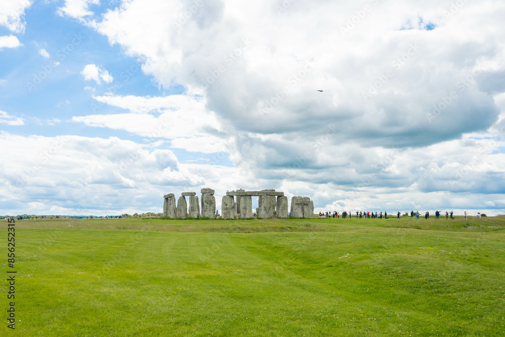 Photograph of Stonehenge prehistoric stone circle monument Stock Photo ...