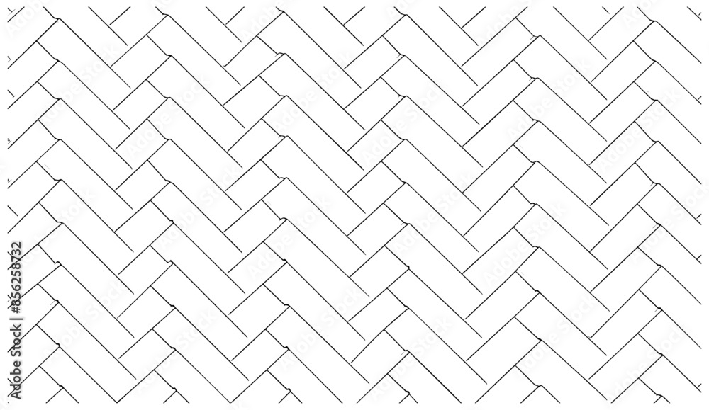 seamless pattern drawing, herringbone brick vector texture. cad pattern ...
