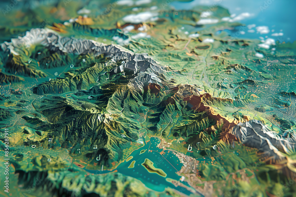 Comprehensive Geographic and Urban Layout Map of Java Island with Major ...