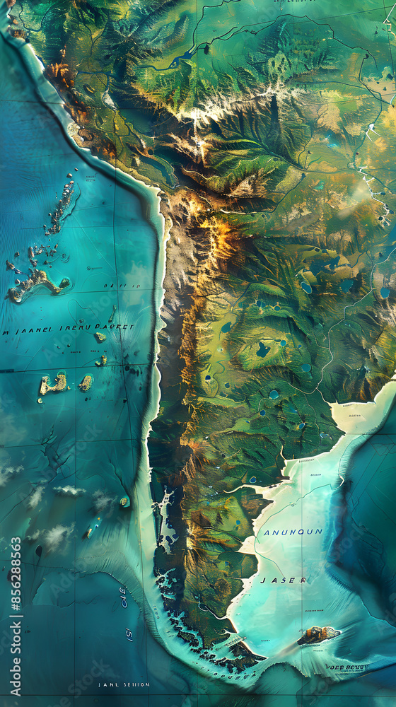 Comprehensive Geographic and Urban Layout Map of Java Island with Major ...
