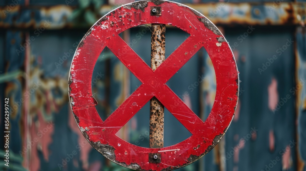 Red Prohibited Sign with No Icon - Warning of Safety Danger Stock Photo ...