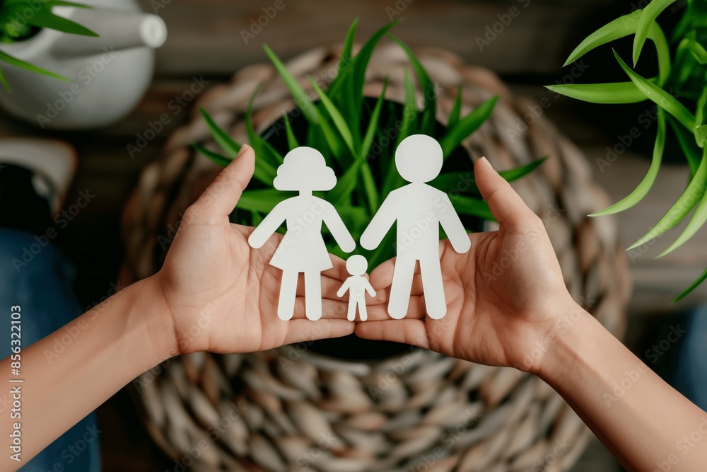 hands holding paper family cutout, Hands Holding Paper Family Cutout ...
