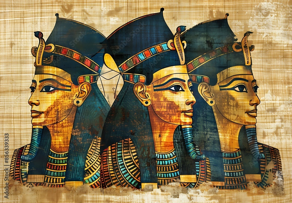 Nefertiti, Tutankhamun, (King Tut) and Cleopatra - Egyptian ancient ...