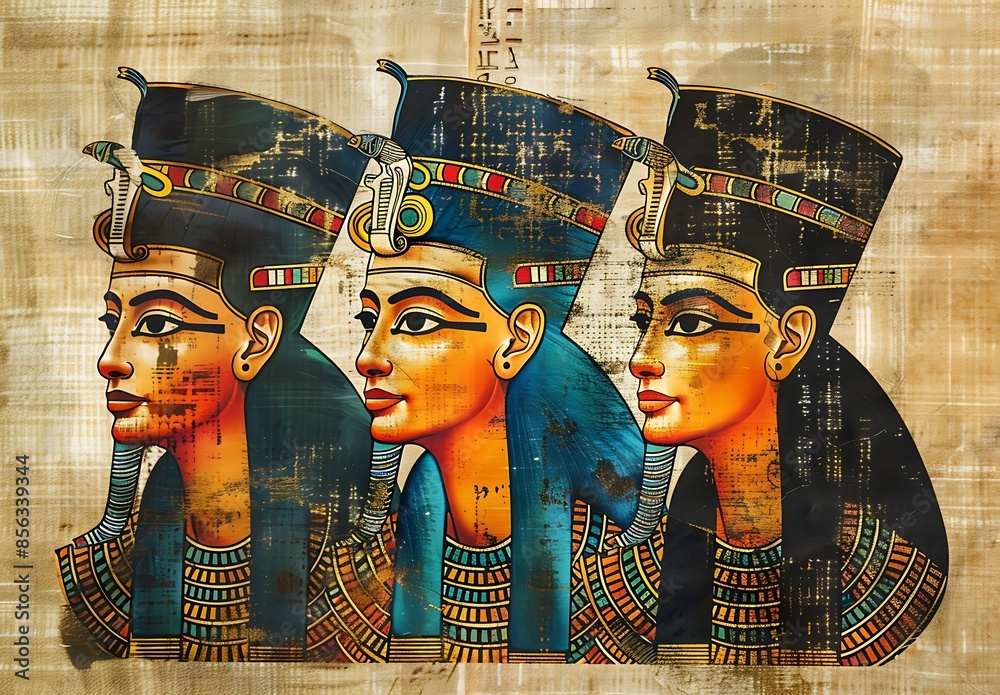 Nefertiti, Tutankhamun, (King Tut) and Cleopatra - Egyptian ancient ...
